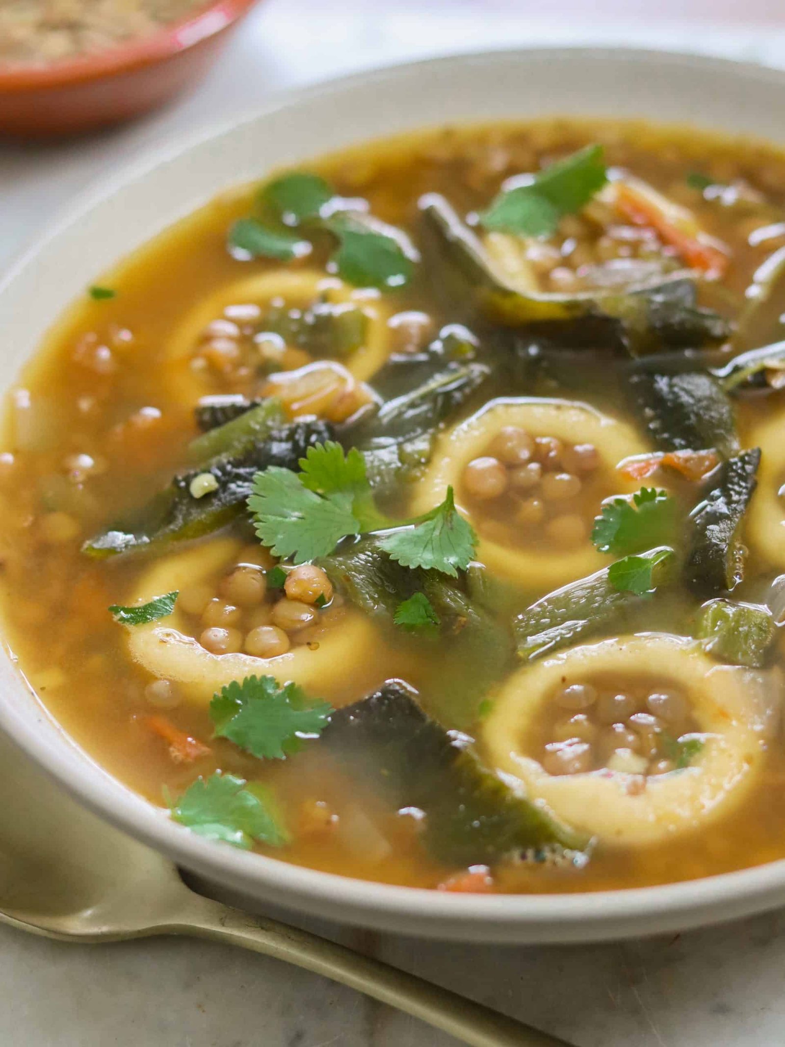 Chochoyotes in Lentil Soup - Healthy Simple Yum