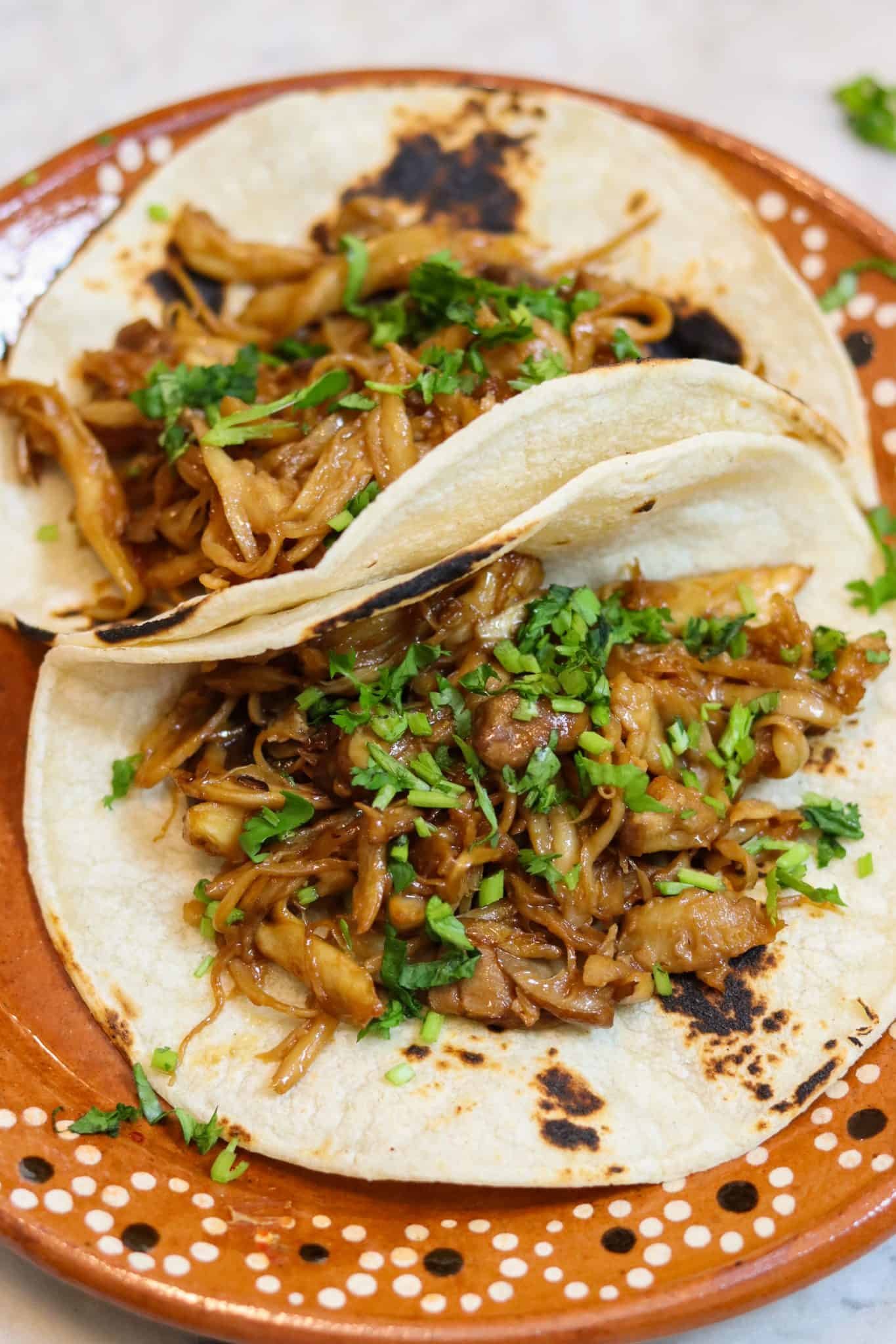 King Oyster Mushroom Tacos (Easy + Only 7 ingredients)